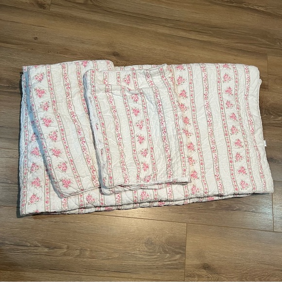 Simply Shabby Chic | Bedding | Simply Shabby Chic Cabbage Rose Stripe ...